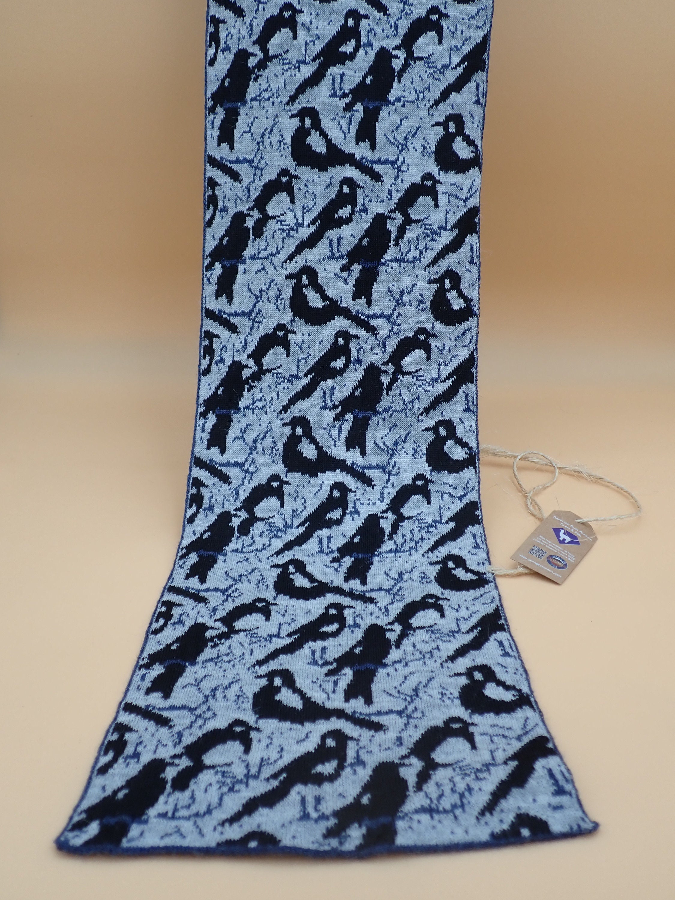 Alpaca Scarf Magpie Mischief Knit - Made in Montana USA - Etsy