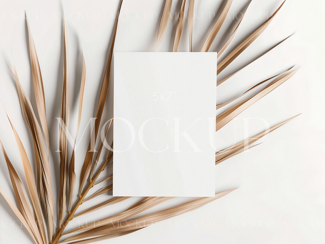 Boho Card Mockup, Boho Greeting Card Mockup, Wedding Mockup, Invite ...