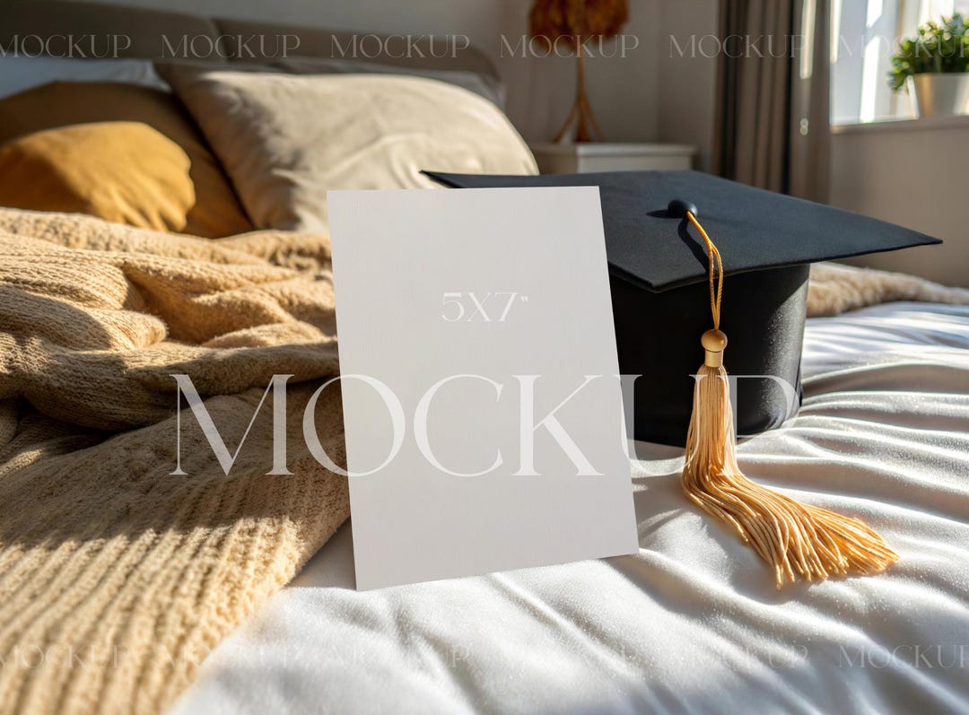 Graduation Card Mockup, Grad Party Invite Mockup, 5x7 Invite Mockup ...