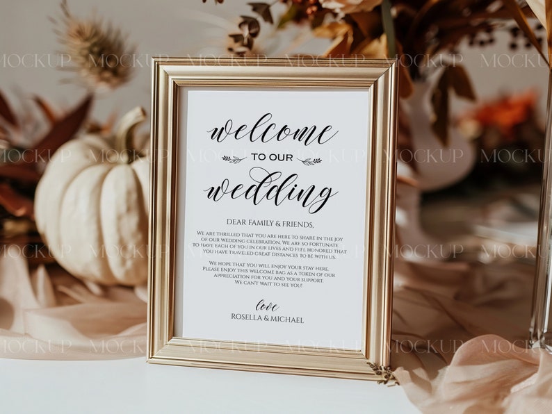 5x7 Sign Mockup, Autumn 5x7 Card Mockup, Tabletop Sign Mockup, Vertical ...