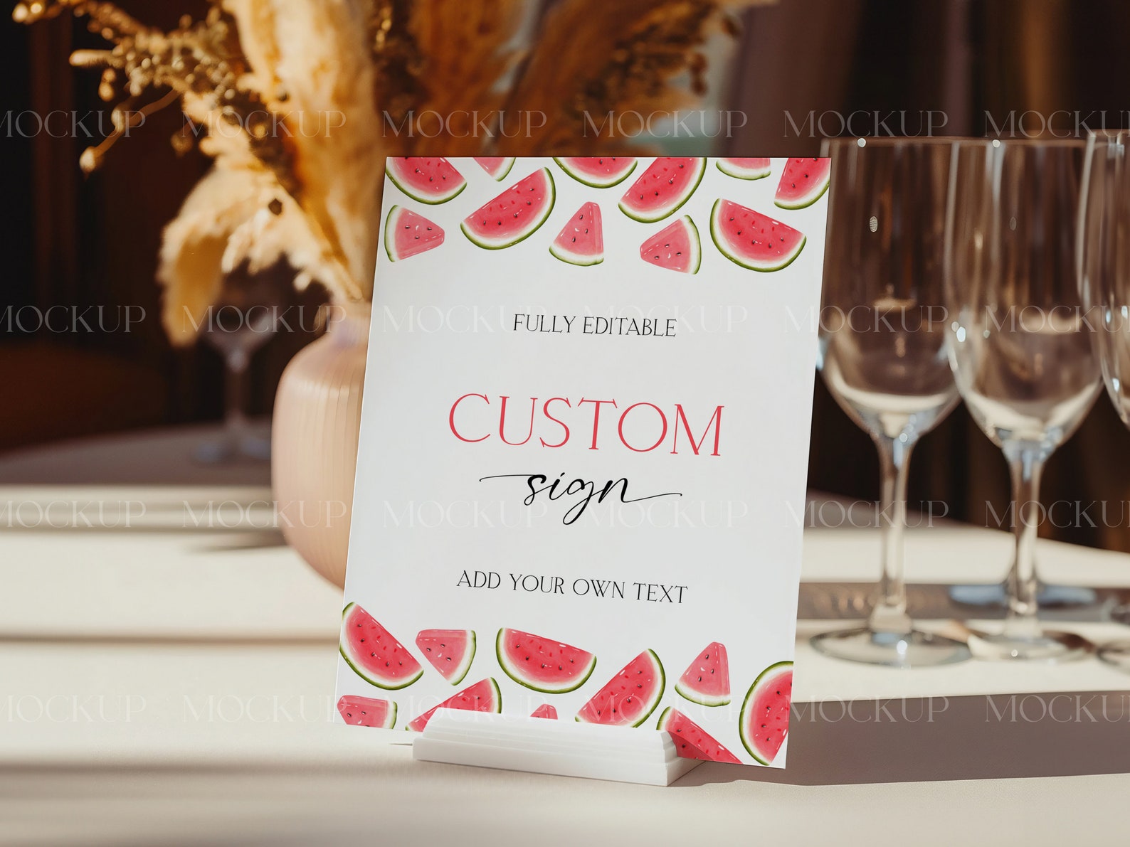 8x10 Sign Mockup, Wedding Sign Mockup, Event Sign Display, Vertical ...