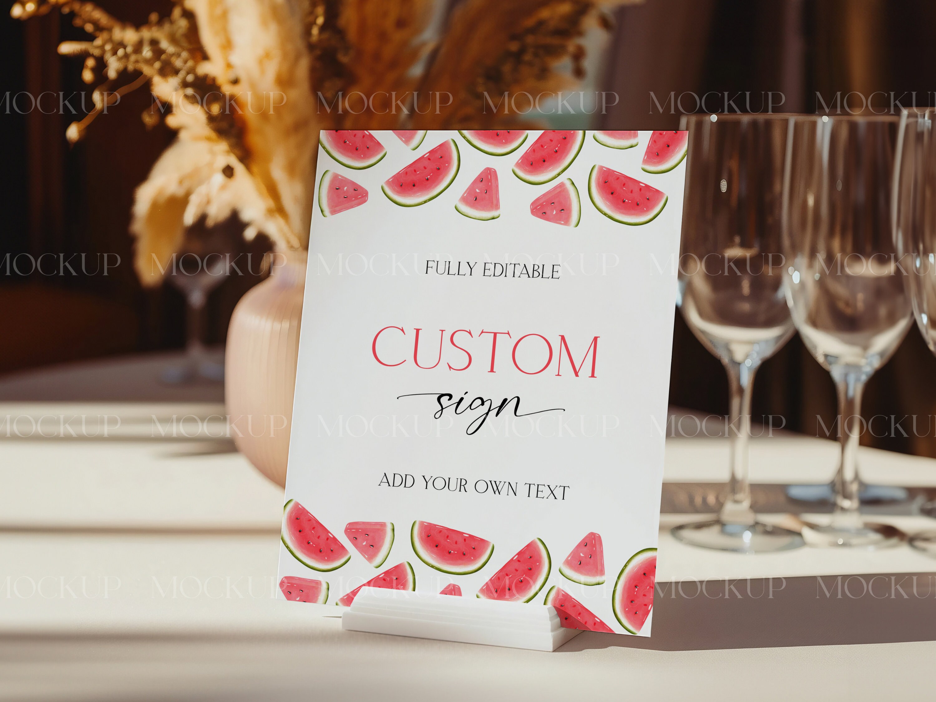 8x10 Sign Mockup, Wedding Sign Mockup, Event Sign Display, Vertical ...