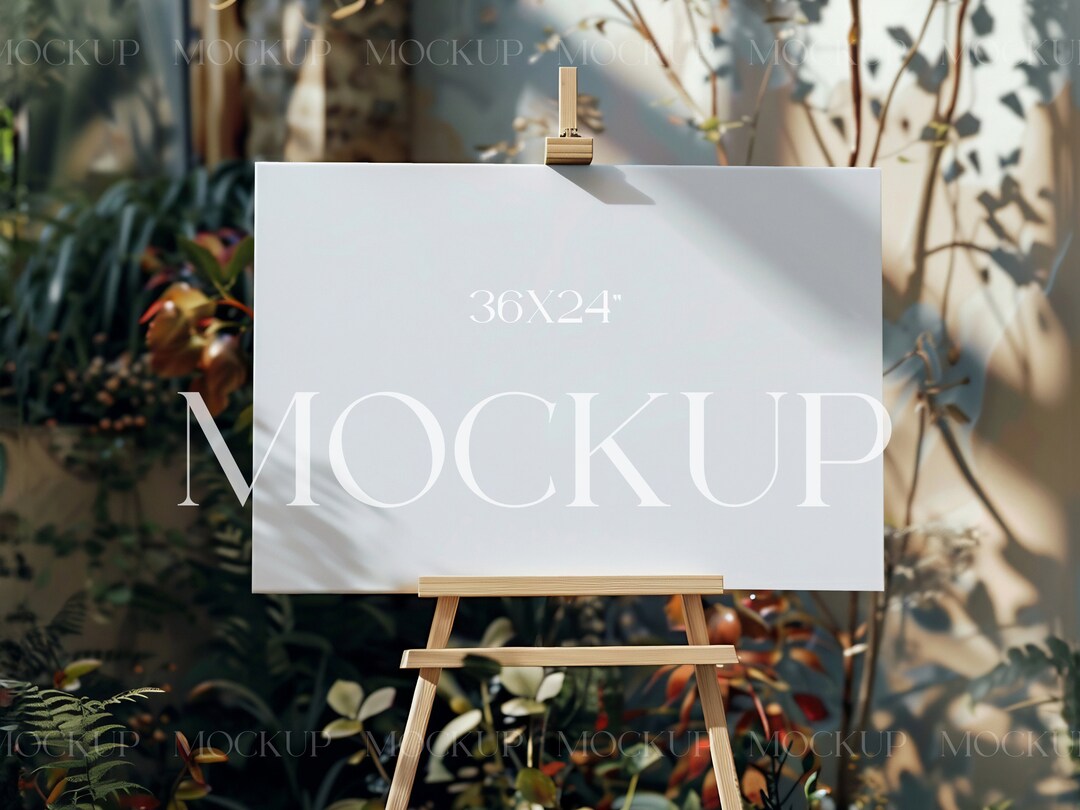 36x24 Sign Mockup, Yard Sign Mockup, Seating Plan Mockup, Landscape ...