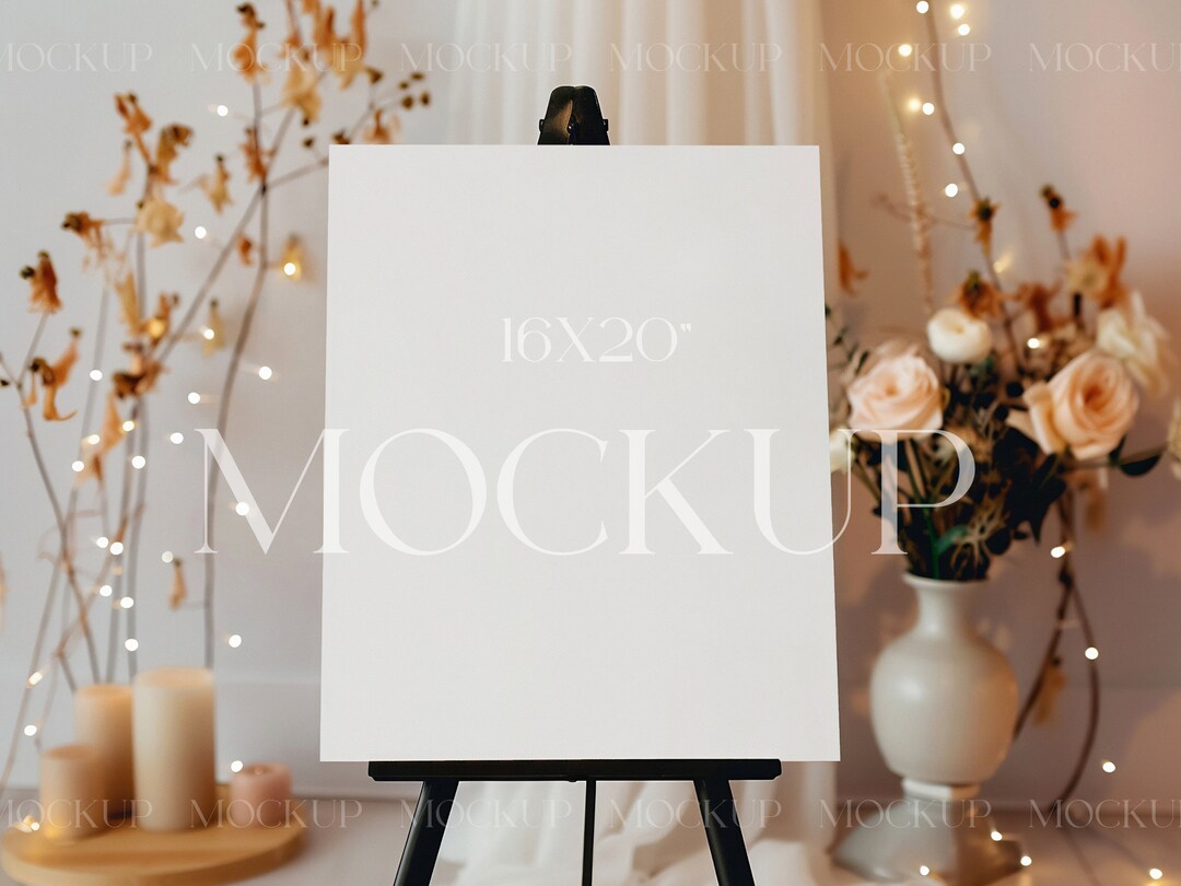 Boho Welcome Sign Mockup, Wedding Welcome Sign Mockup, 16x20 Welcome ...