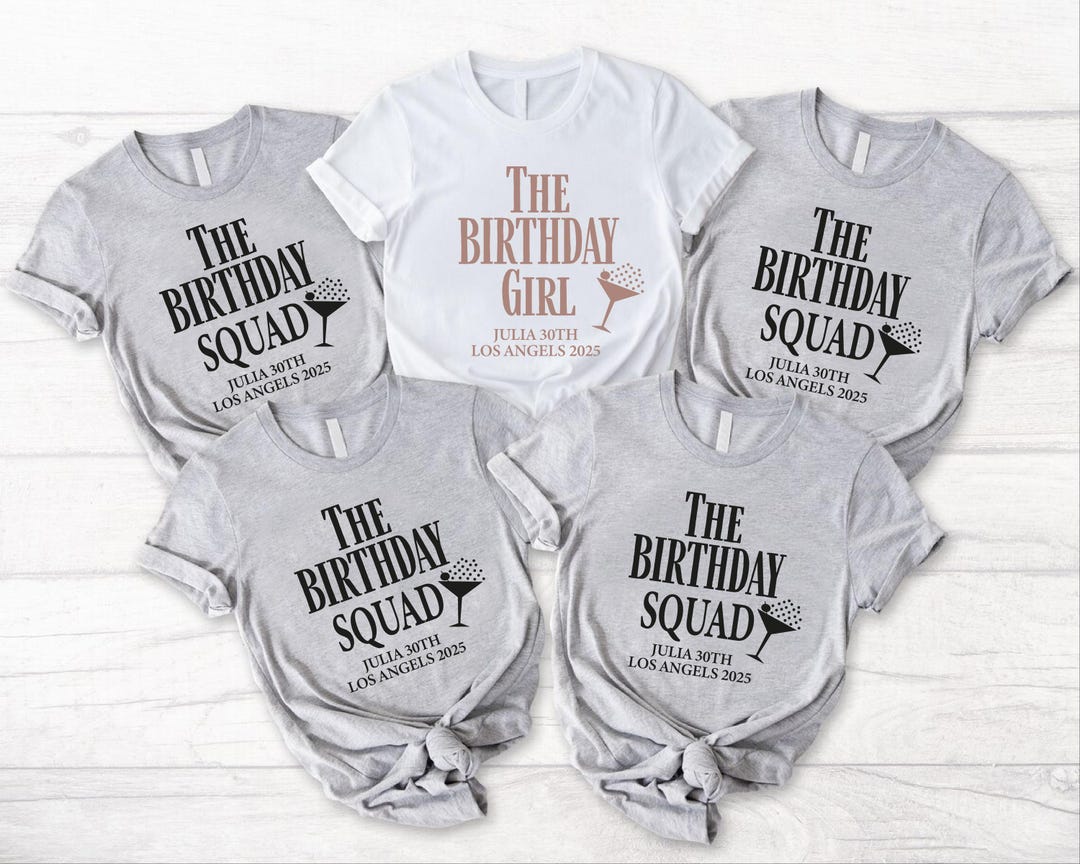 Birthday Girl Squad T-shirts, Birthday Crew Tshirt, Custom Birthday ...