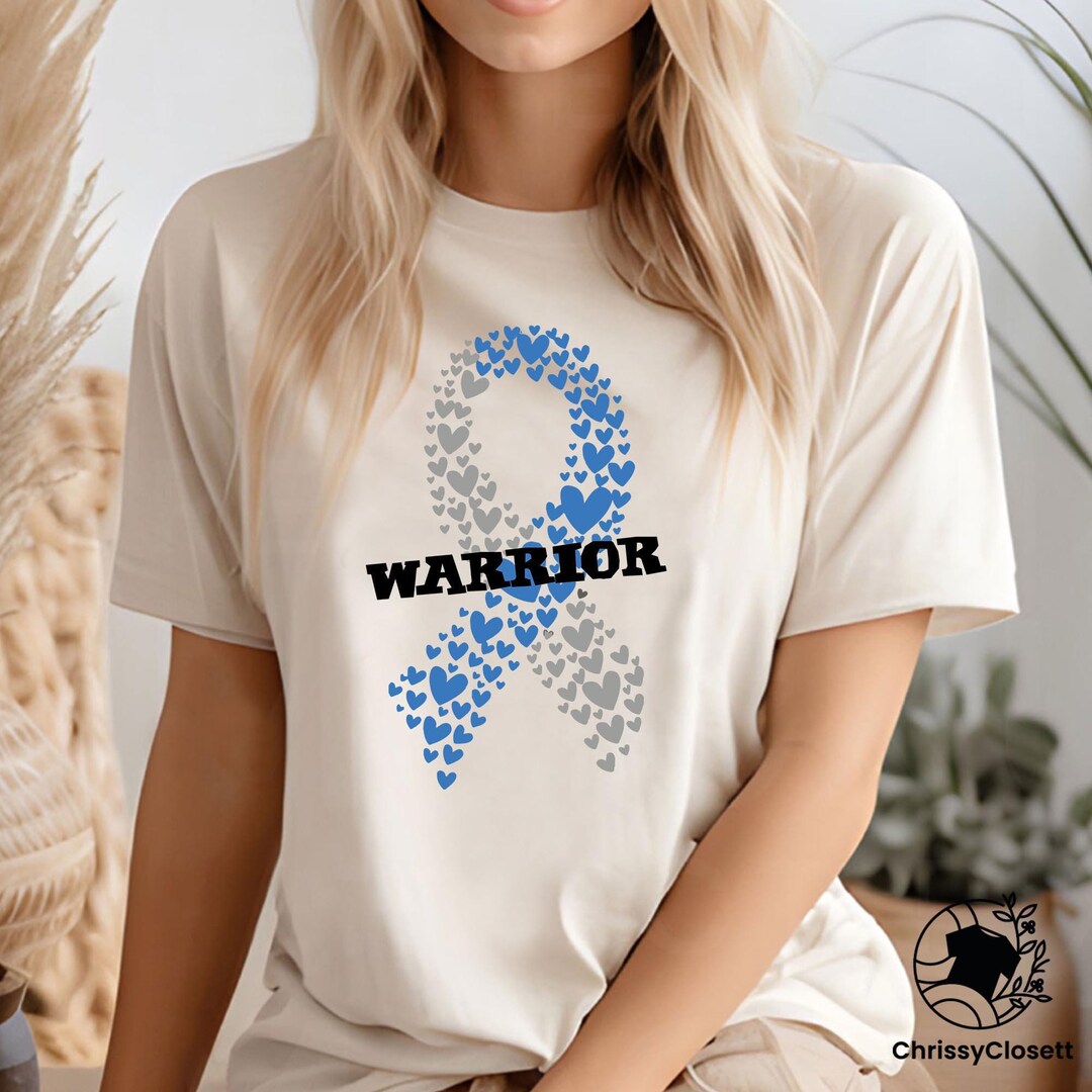Diabetes Warrior Shirt, Diabetes Warrior Gift, Blue Ribbon T-shirt ...