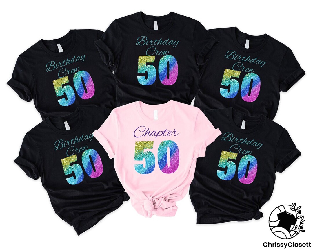 Chapter 50 Birthday Shirt, 50th Birthday Crew Shirt, Chapter 50 Shirt ...
