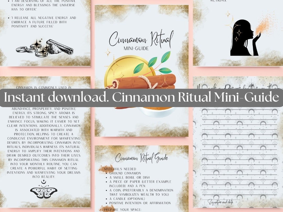 Cinnamon Ritual Guide Digital Downloadable Mini Guide for Manifesting ...