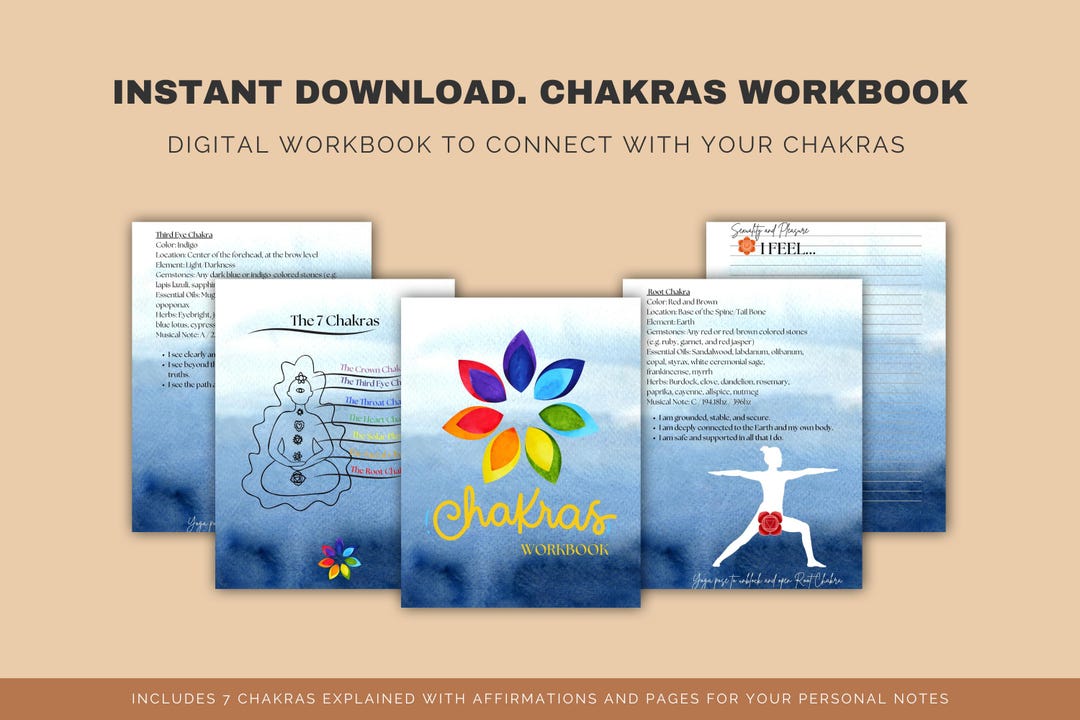 Chakra Workbook Little Guide for Chakras Self Help Affirmation Workbook ...