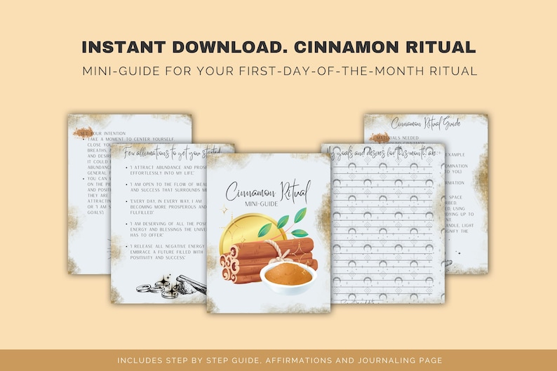 Cinnamon Ritual Guide Digital Downloadable Mini Guide for Manifesting ...