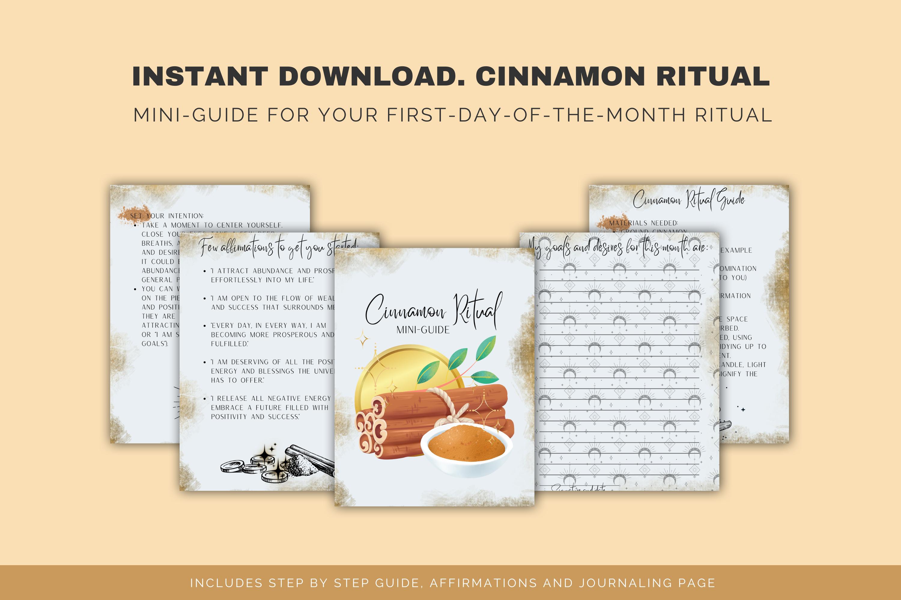 Cinnamon Ritual Guide Digital Downloadable Mini Guide for Manifesting ...