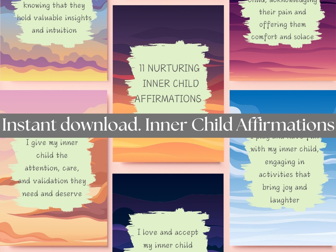 Inner Child Affirmation Cards Affirmations for Nurture Your Inner Child ...