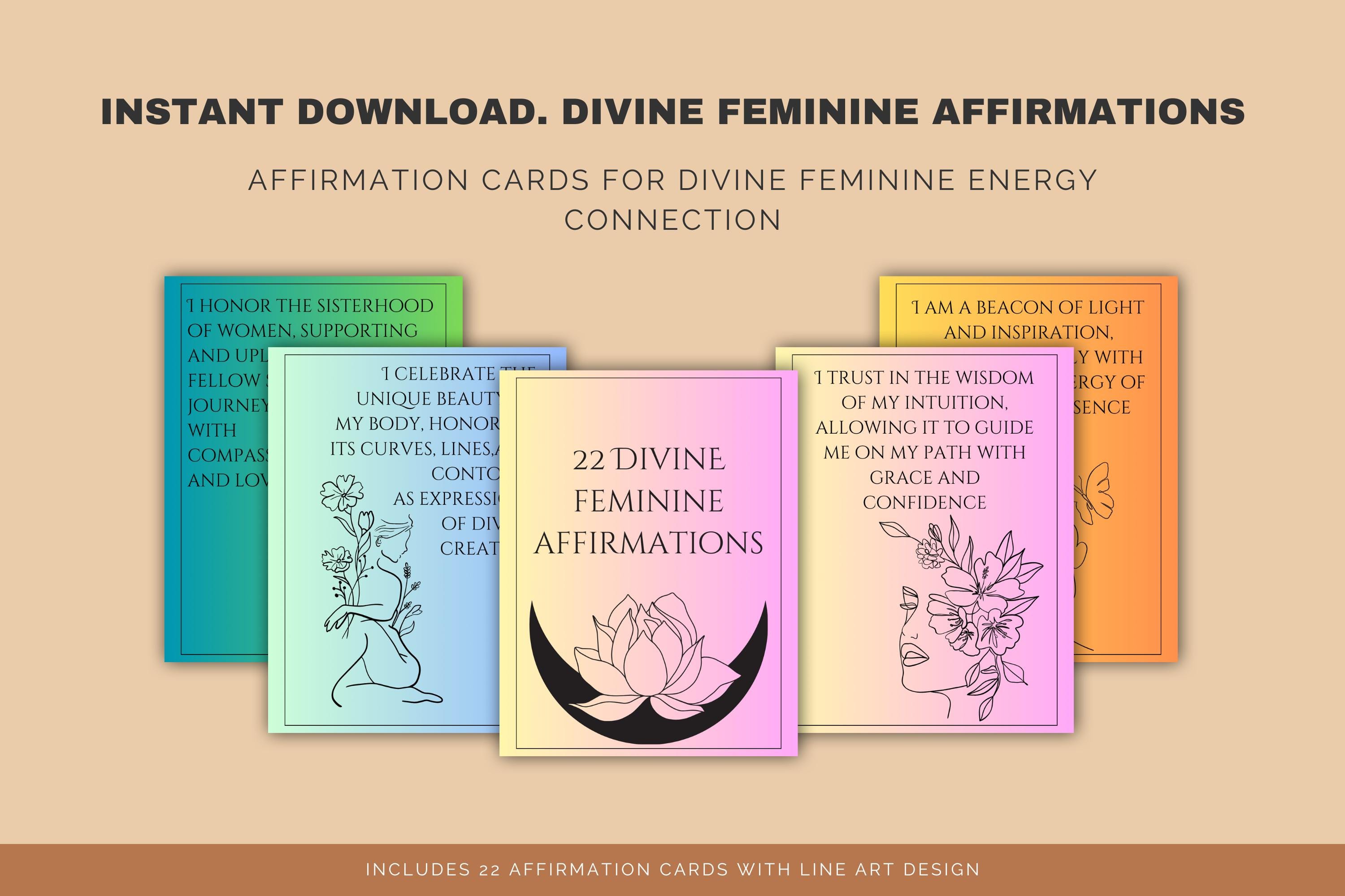 Divine Feminine Affirmation Cards Feminine Energy Cards Affirmations ...