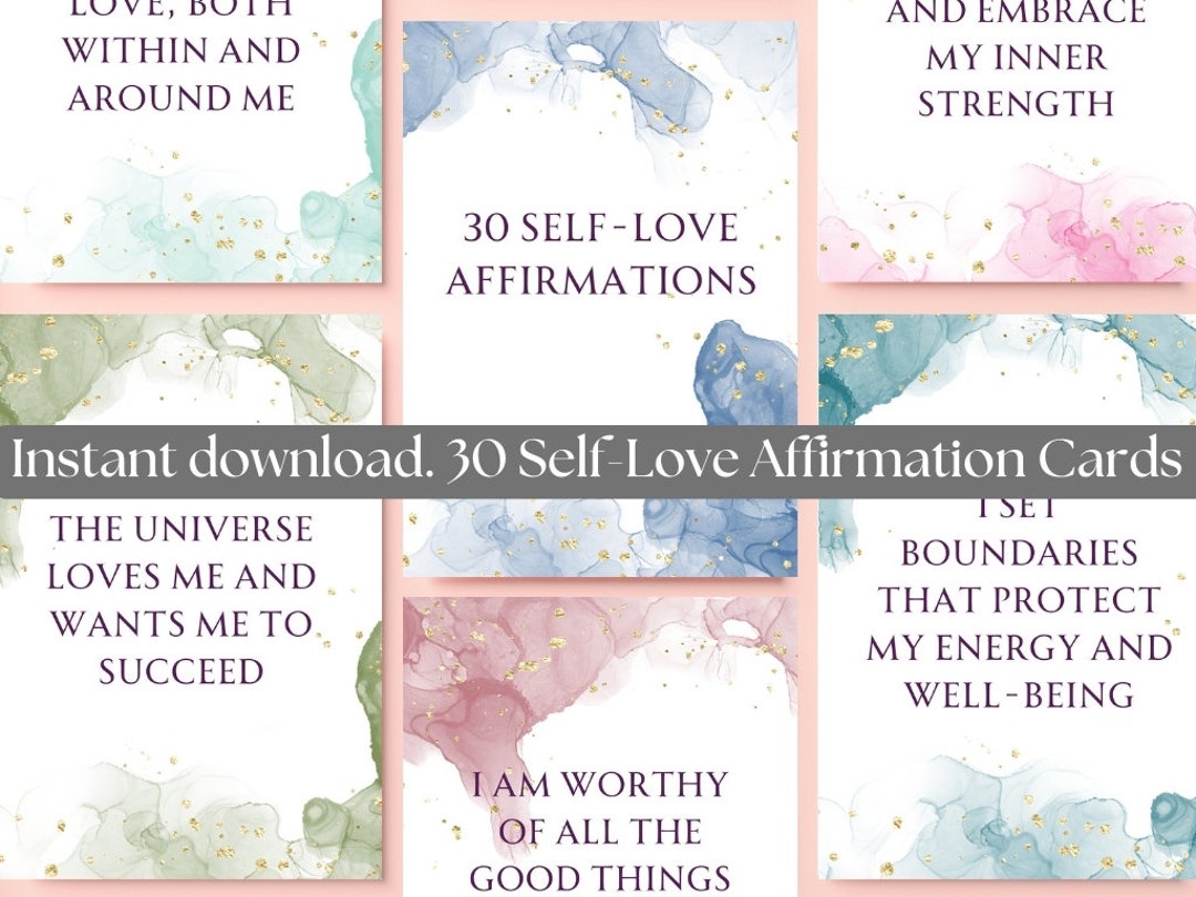 Self Love Affirmation Cards Self-love Printable Affirmations for ...