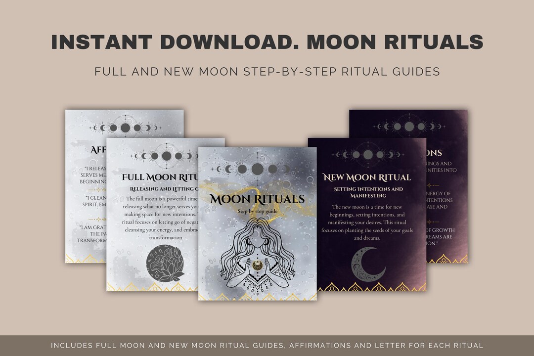 Moon Ritual Guide Step by Step Practices for New Moon and Full Moon ...