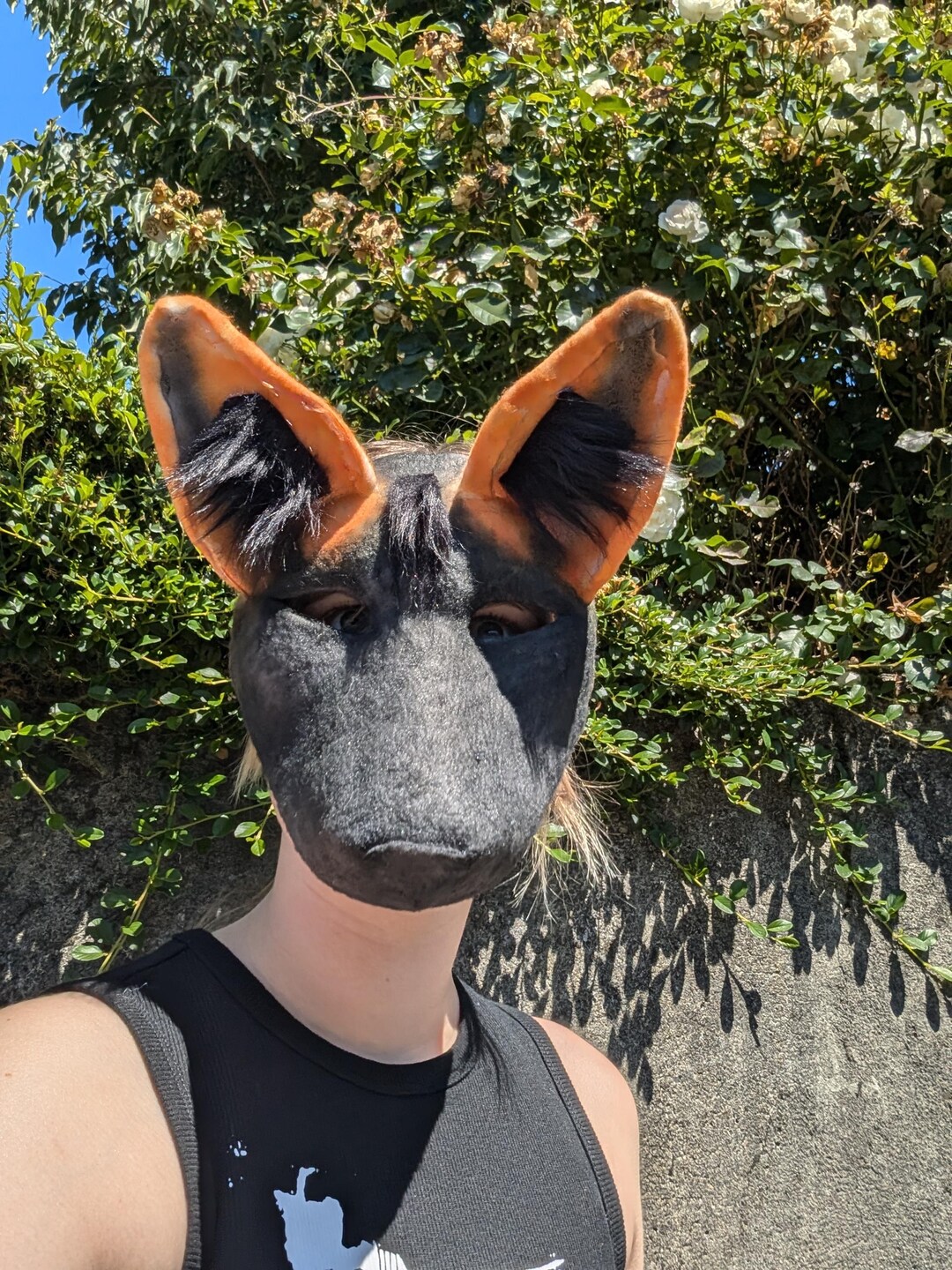 Airbrushed Cross Fox Therian Mask - Etsy