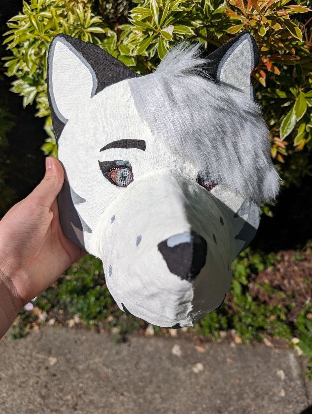 Wolf Mask Handmade Furry Fandom Costume Therian Canine Cosplay ...