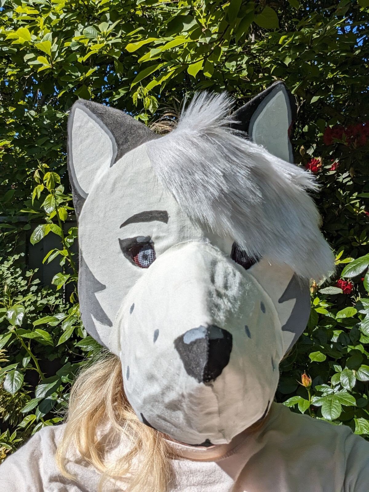 Wolf Mask Handmade Furry Fandom Costume Therian Canine Cosplay ...