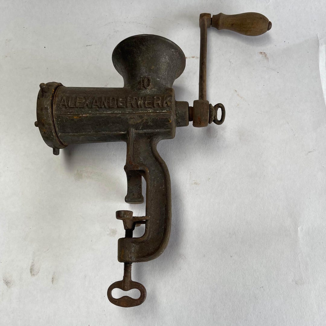 Vintage Cast Iron Meat Grinder Alexanderwerk 10 Vleesmolen Kitchen Tool ...