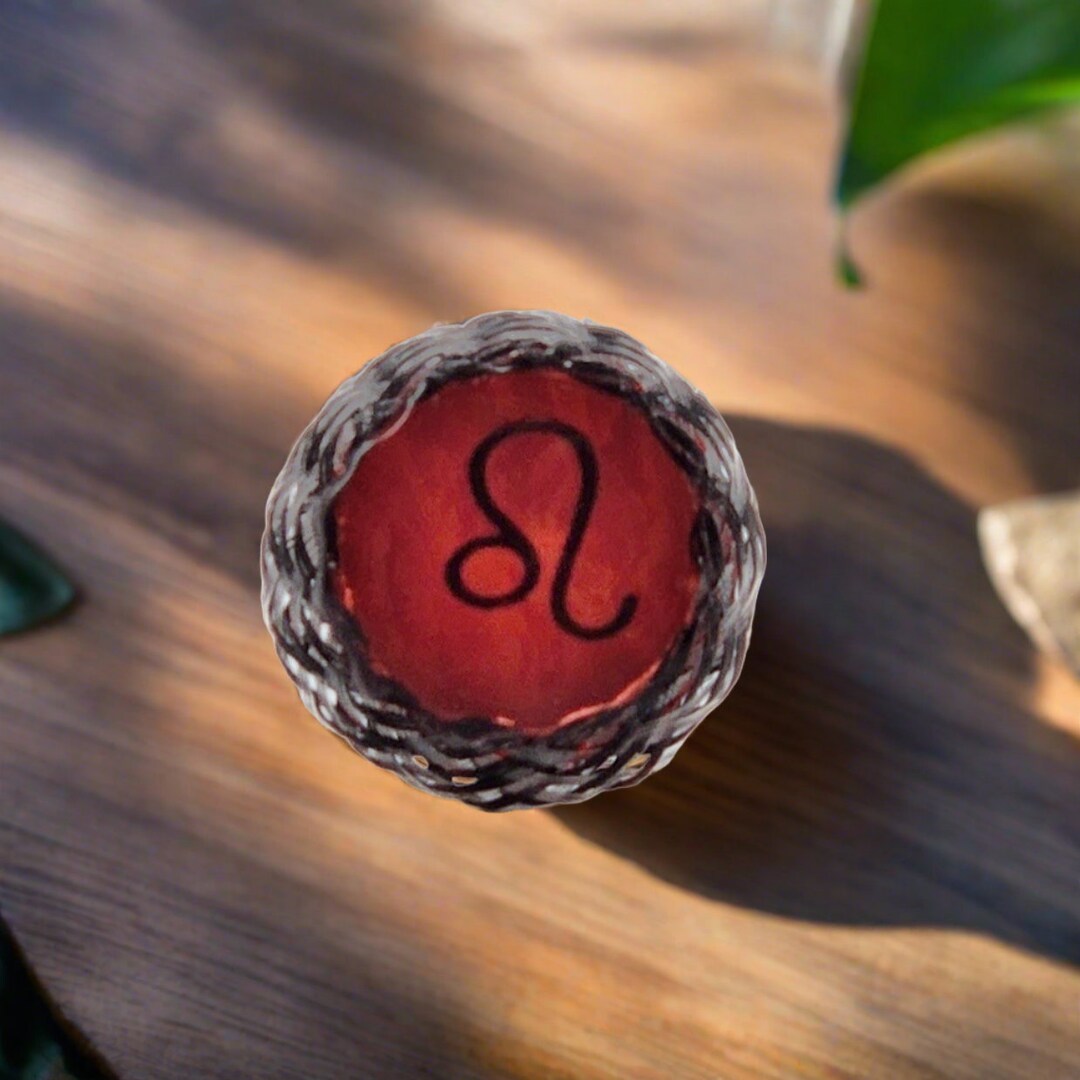 Leo Lion Symbol Zodiac Fidget Stress Reliever Resin Worry Stone ...