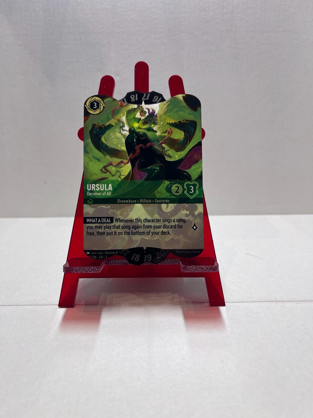 Lorcana 2 Player Lore Counter/tracker Enchanted Ursula - Etsy