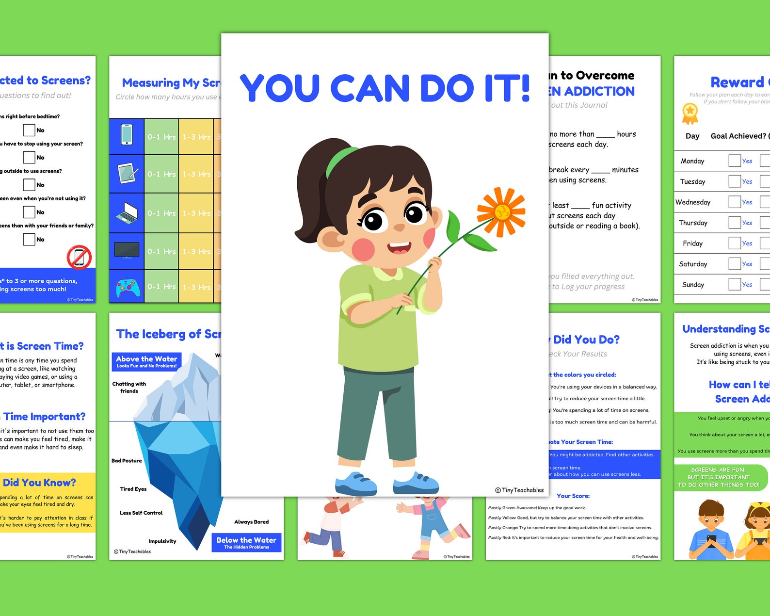 Kids Screen Addiction Mini Workbook Kids Therapy Psychologist Resources ...