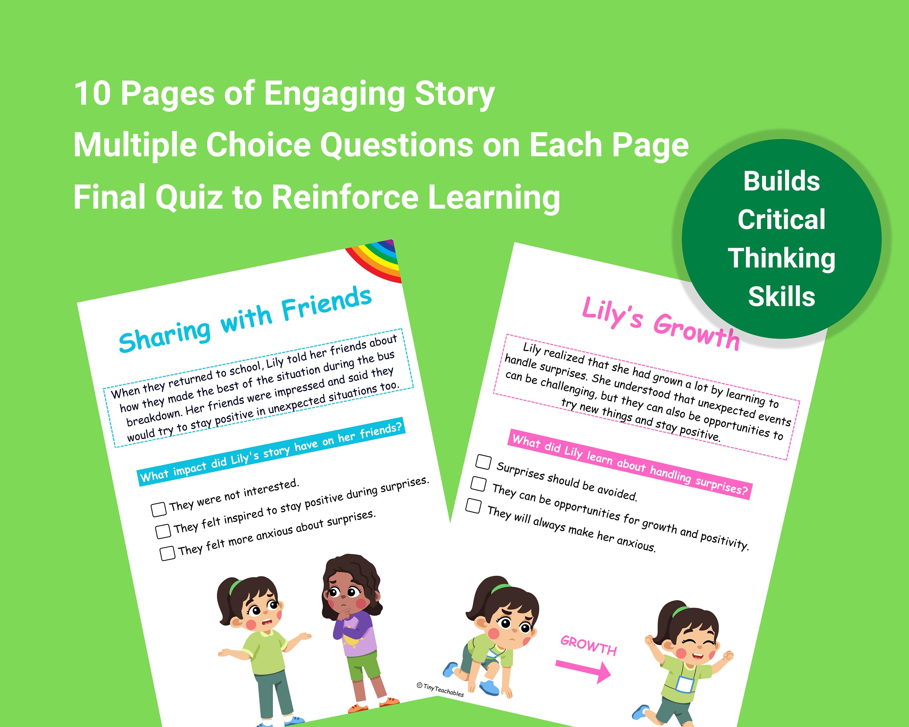 Stress Workbook Short Stories for Kids Coping Technique & Surprise ...