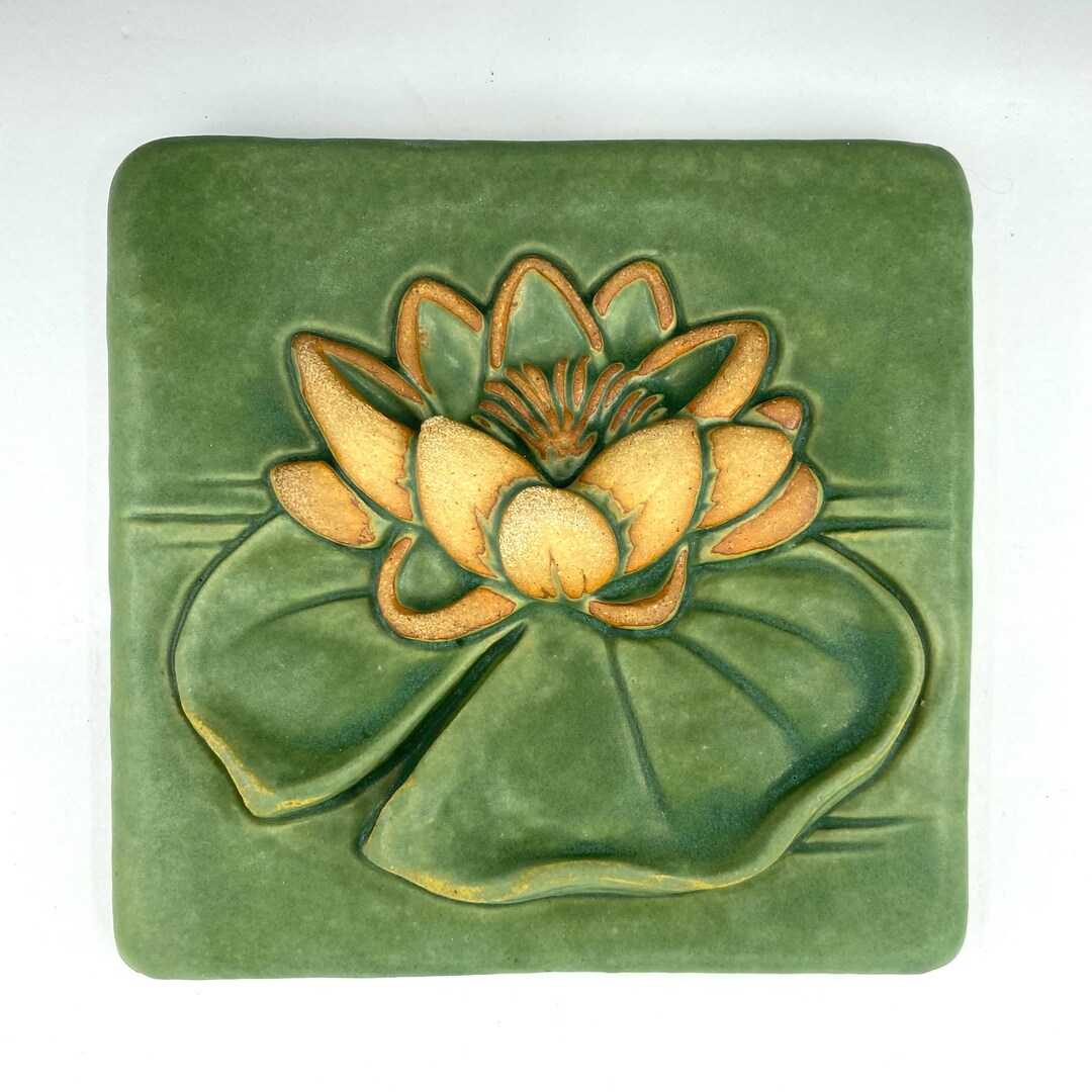 Water Lily 6x6” Ceramic Art Tile - Etsy