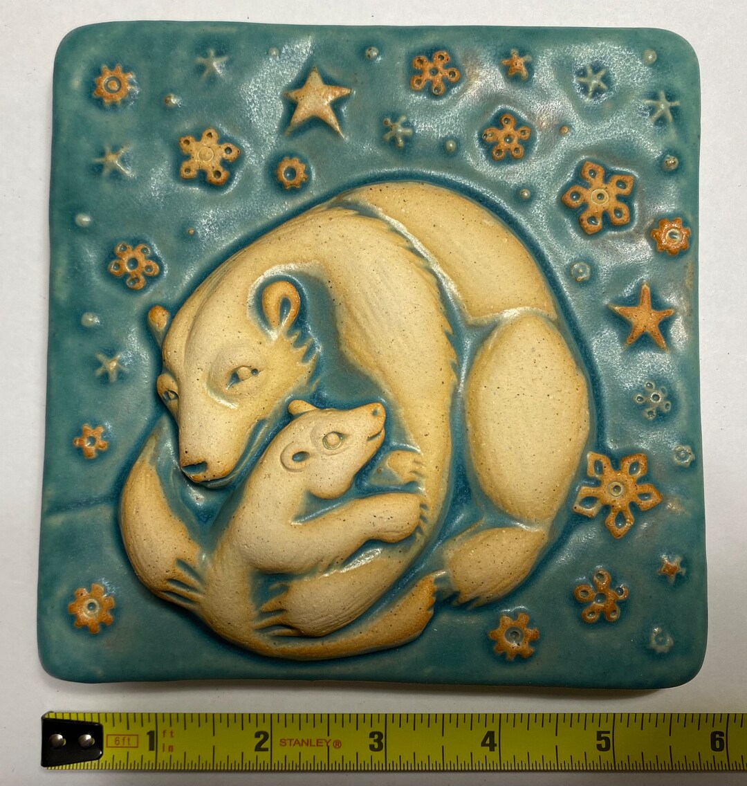 Polar Bear Hug 6x6 Ceramic Art Tile - Etsy