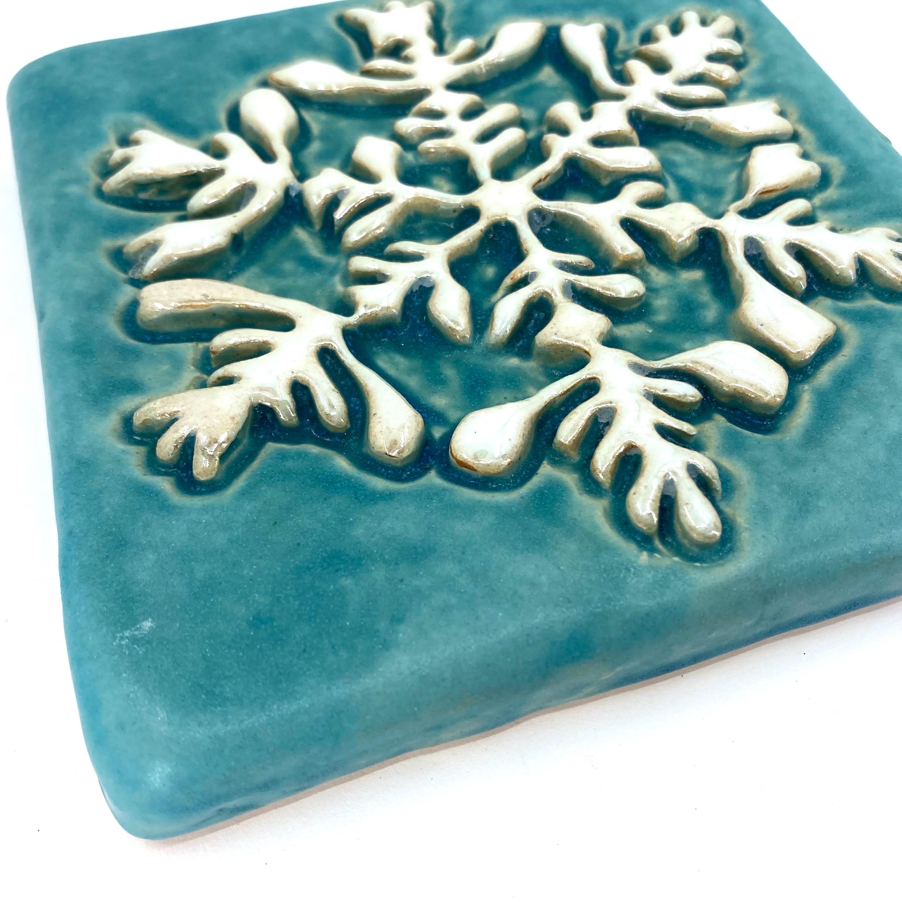 Crystal Snowflake 6x6" Ceramic Art Tile - Etsy