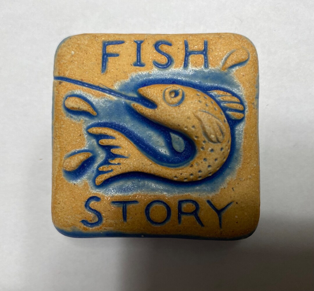 Fish Story 2x2" Tile - Etsy
