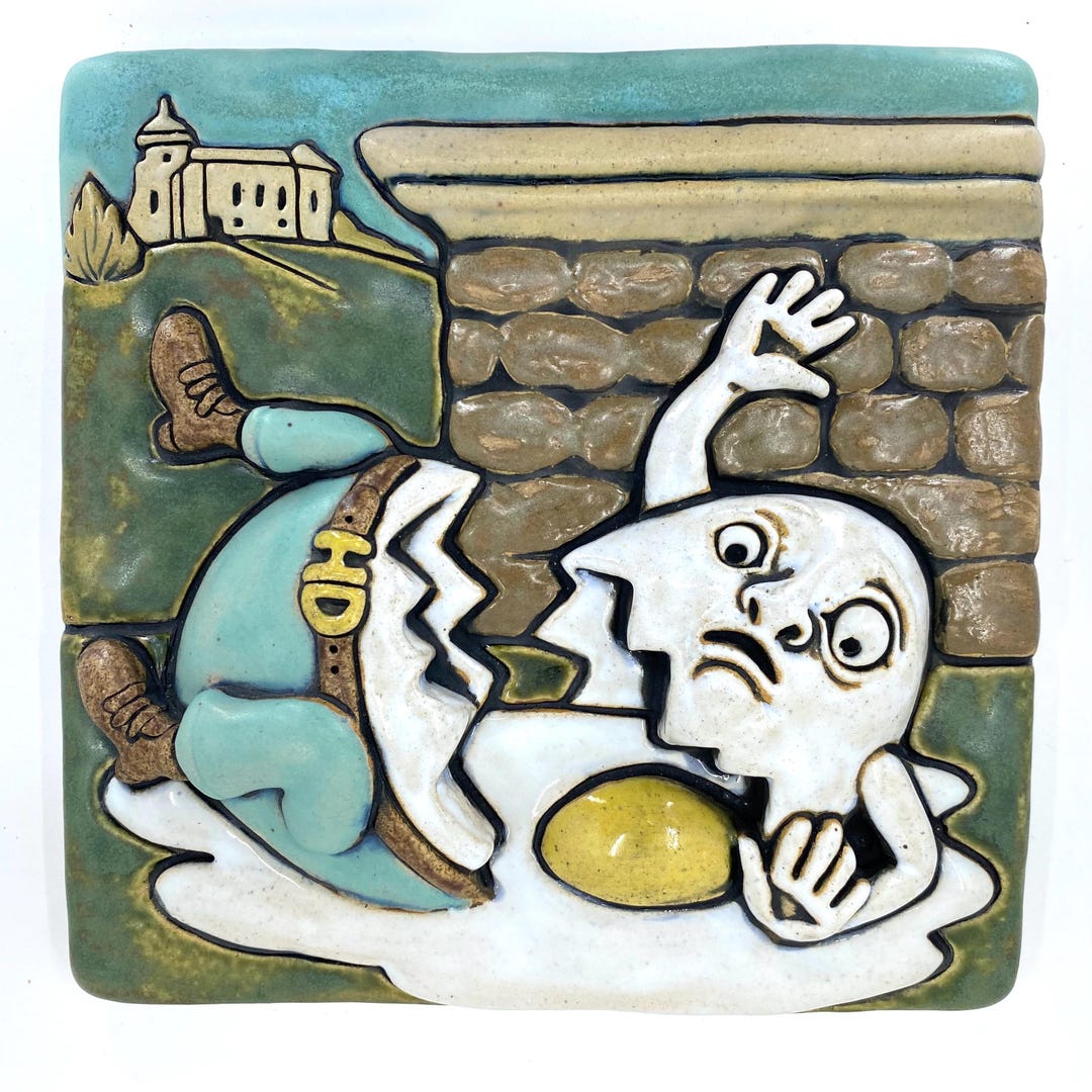 Humpty Dumpty 8x8" Ceramic Art Tile - Etsy