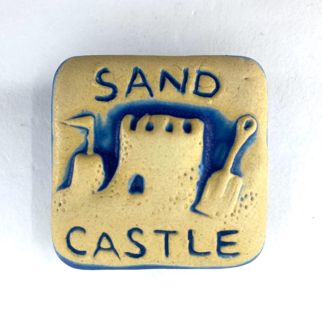 Sand Castle 2x2" Ceramic Tile - Etsy