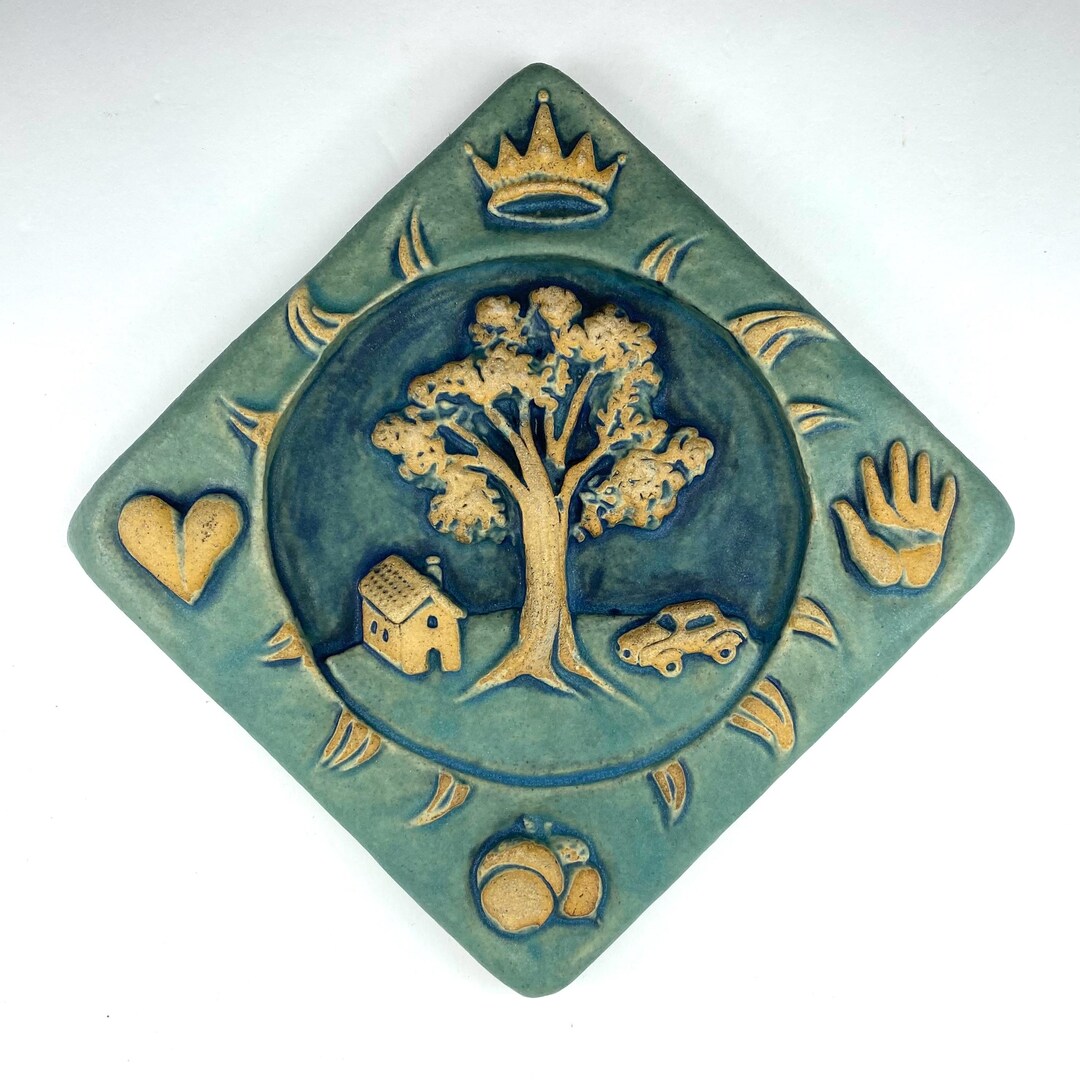 Royal Oak Tree 6x6" Ceramic Art Tile - Etsy