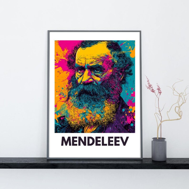 Mendeleev Pop Art Print | Science Wall Art | Dmitri Mendeleev Poster ...