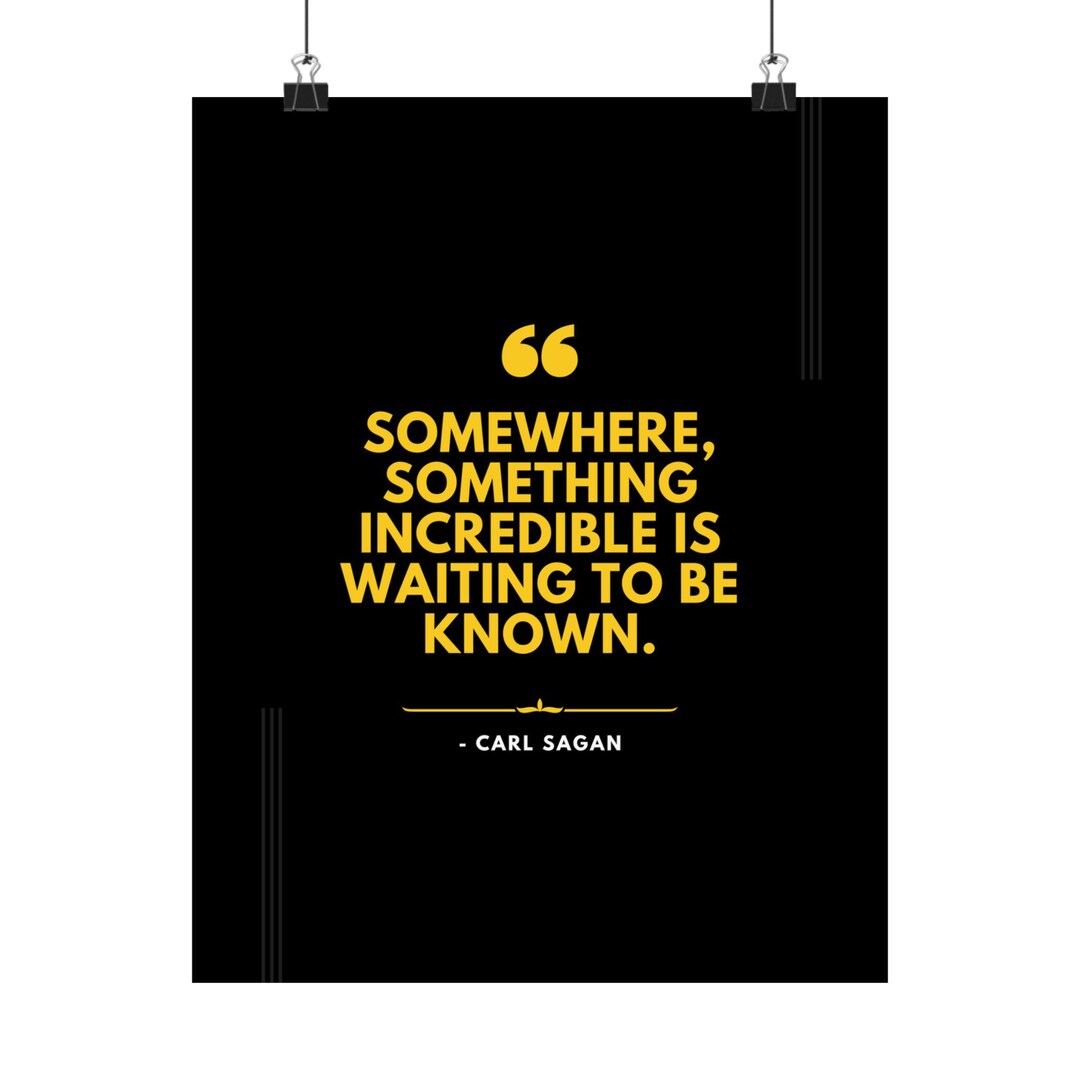 Carl Sagan Quote Poster, Inspirational Art Print, Matte Vertical Wall ...