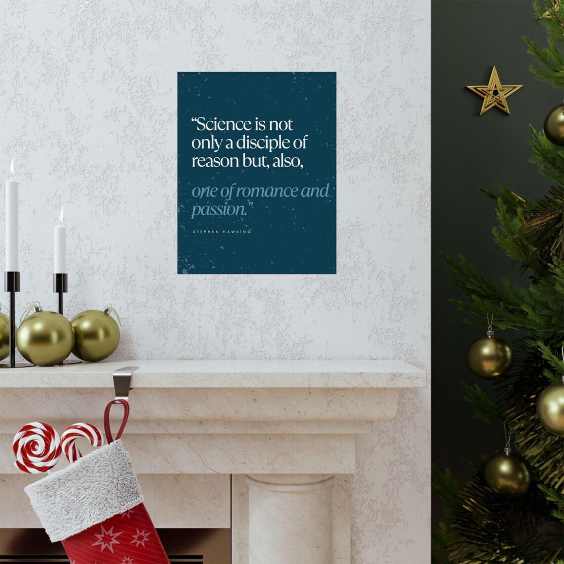 Inspirational Science Quote Poster, Motivational Art, Elegant Home ...