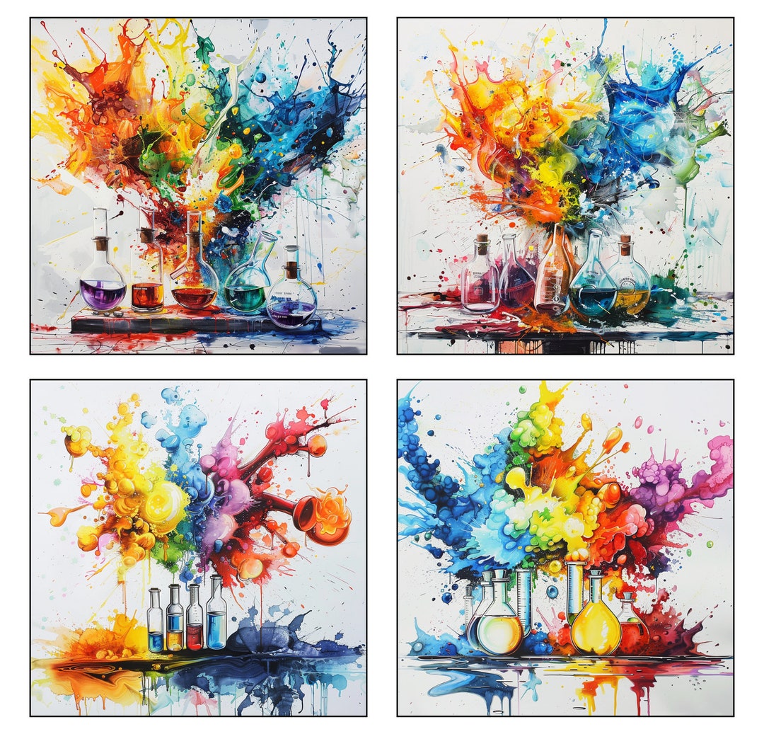 Explosive Science Digital Art Collection Inspired by Elemental ...