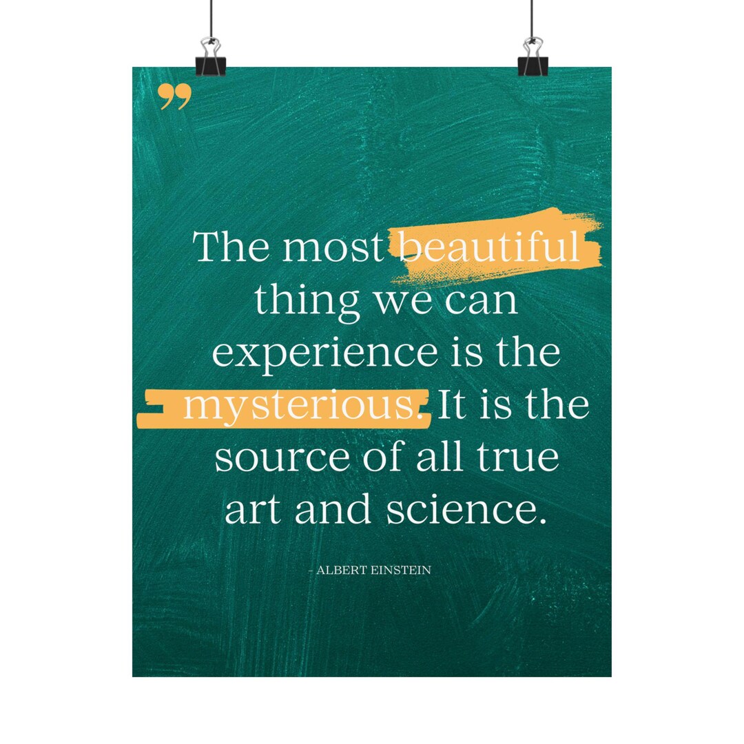 Inspirational Albert Einstein Quote, Matte Vertical Posters ...