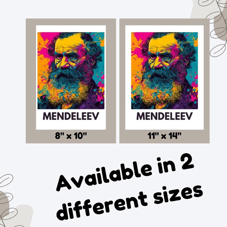 Mendeleev Pop Art Print | Science Wall Art | Dmitri Mendeleev Poster | Colorful Chemistry Decor ...