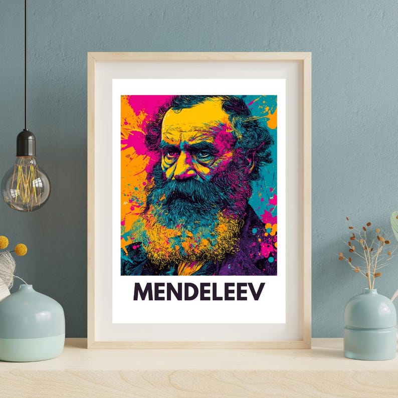 Mendeleev Pop Art Print | Science Wall Art | Dmitri Mendeleev Poster ...
