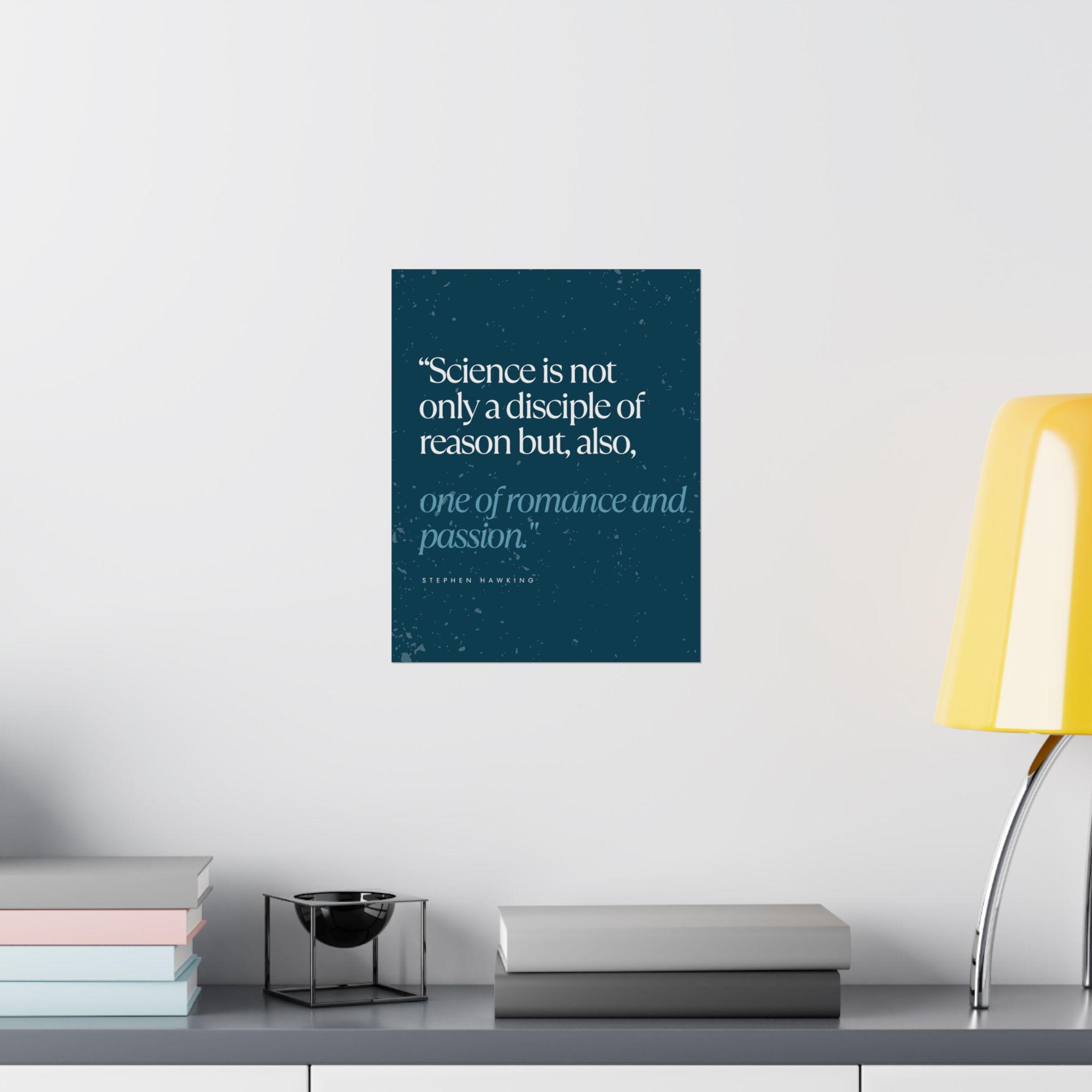 Inspirational Science Quote Poster, Motivational Art, Elegant Home ...