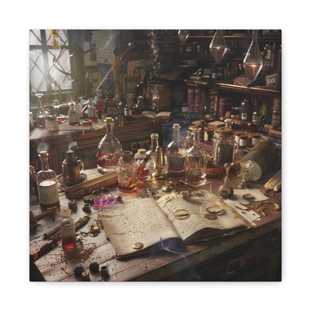 Vintage Alchemy Lab Canvas Art | Alchemy Decor for Home, Witchy Wall ...