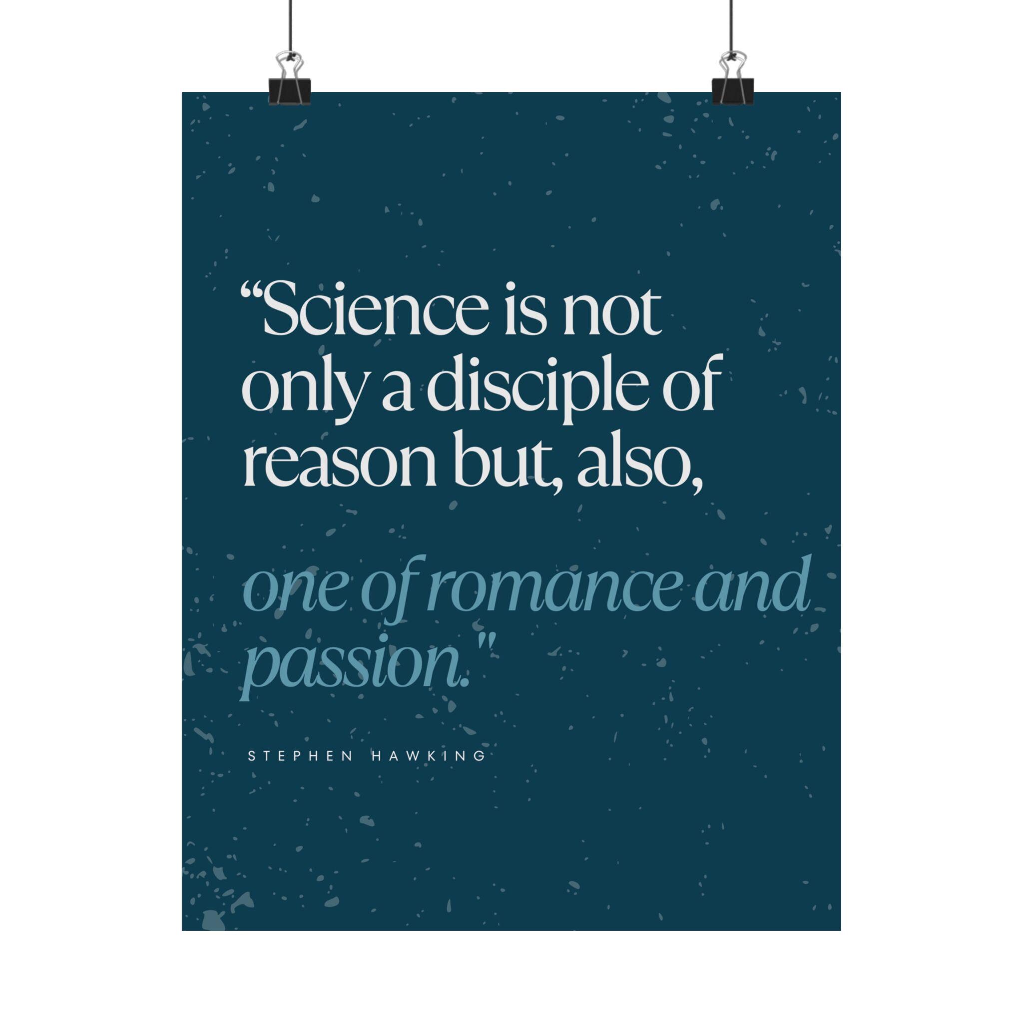Inspirational Science Quote Poster, Motivational Art, Elegant Home ...