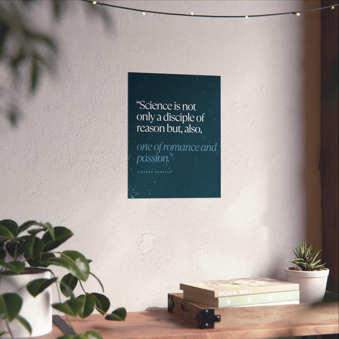 Inspirational Science Quote Poster, Motivational Art, Elegant Home ...