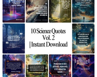 Scientist Quotes Wall Art Bundle | Inspirational Science Prints ...