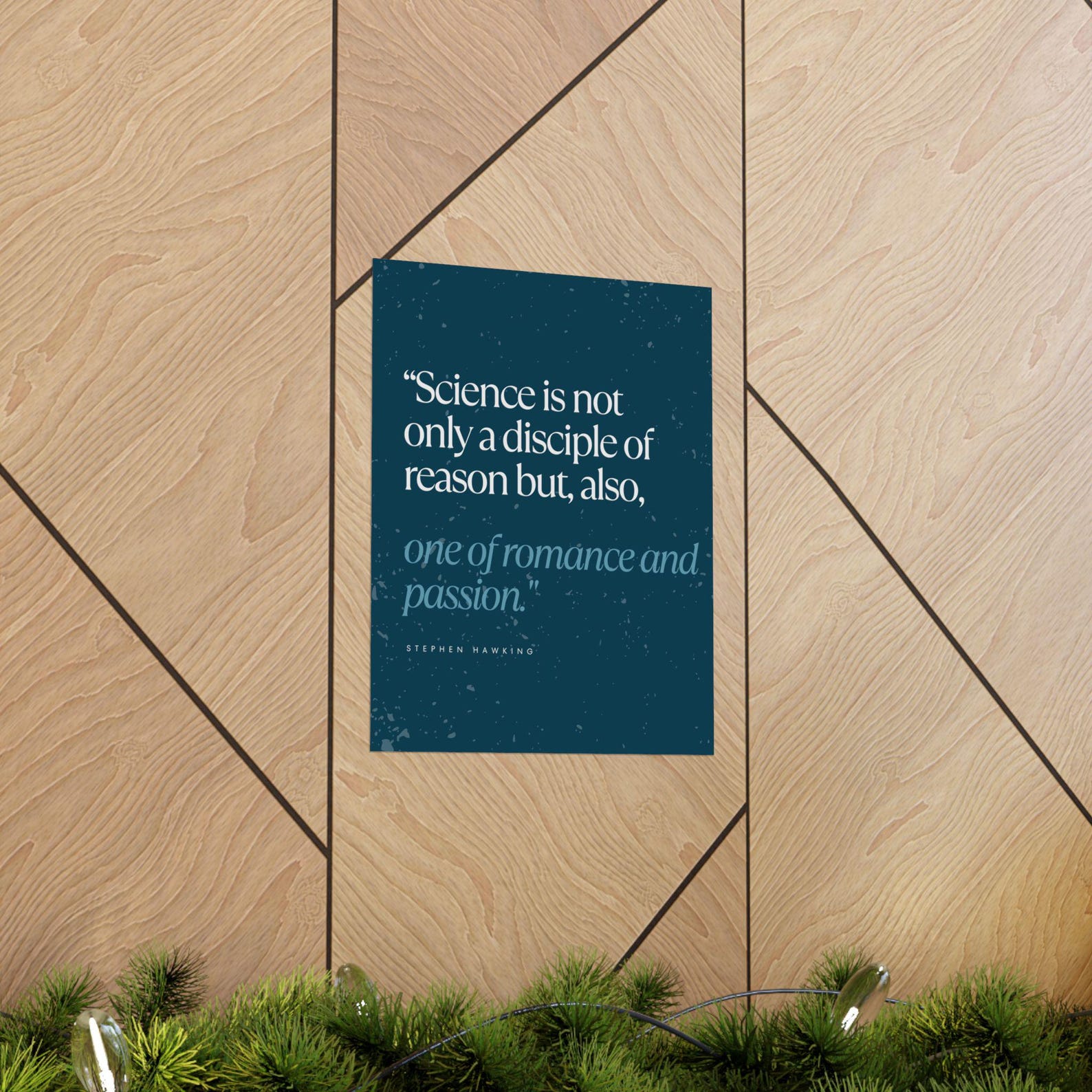 Inspirational Science Quote Poster, Motivational Art, Elegant Home ...