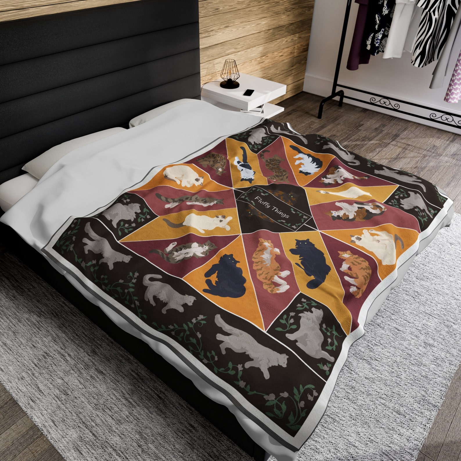 Personalized Cat Collage Velveteen Plush Throw Blanket, Multiple ...