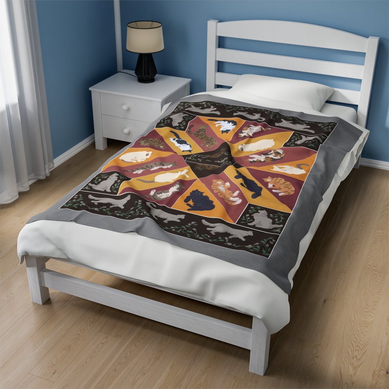 Personalized Cat Collage Velveteen Plush Throw Blanket, Multiple ...