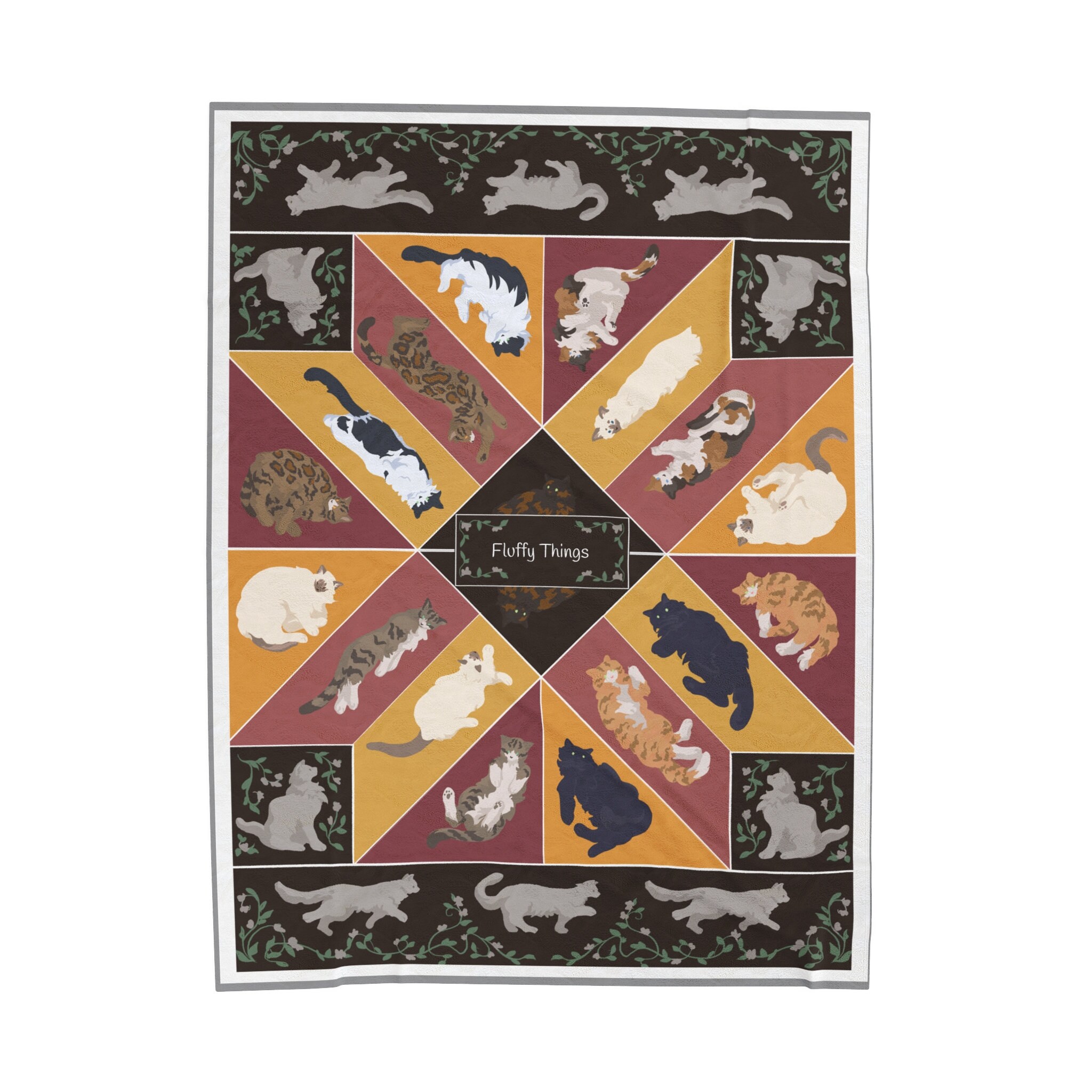 Personalized Cat Collage Velveteen Plush Throw Blanket, Multiple ...